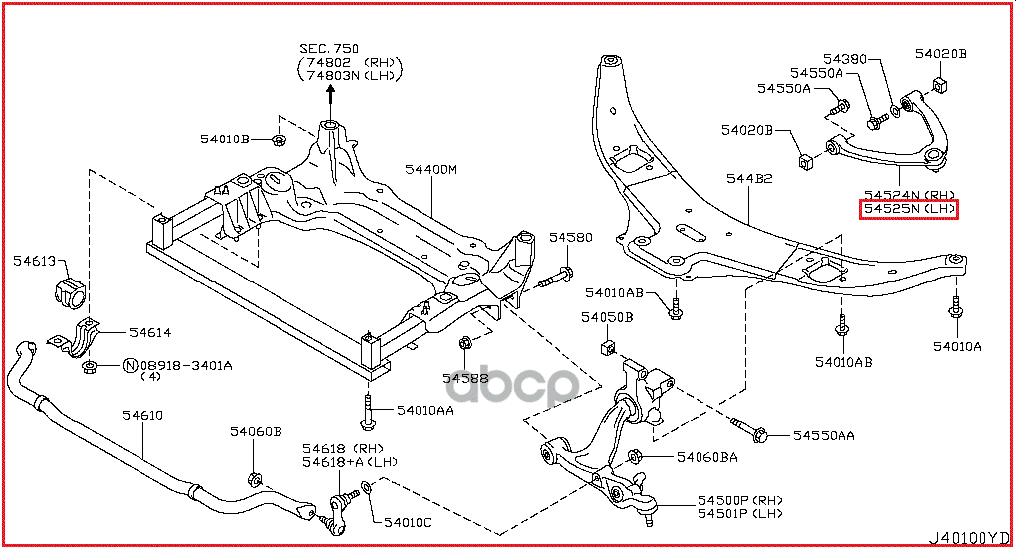 54525-1CA0A Nissan Link compl,lh 545251CA0A, New Genuine OEM Part | eBay