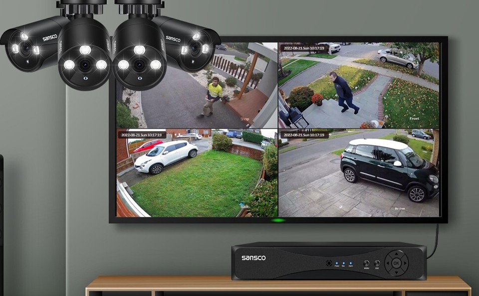 Sansco 8CH 5mp HD DVR CCTV Security System 1080P Camera with Hard Drive ...