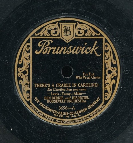 78tk-dance-BRUNSWICK 3656-Ben Bernie-(There's a cradle in Caroline ...