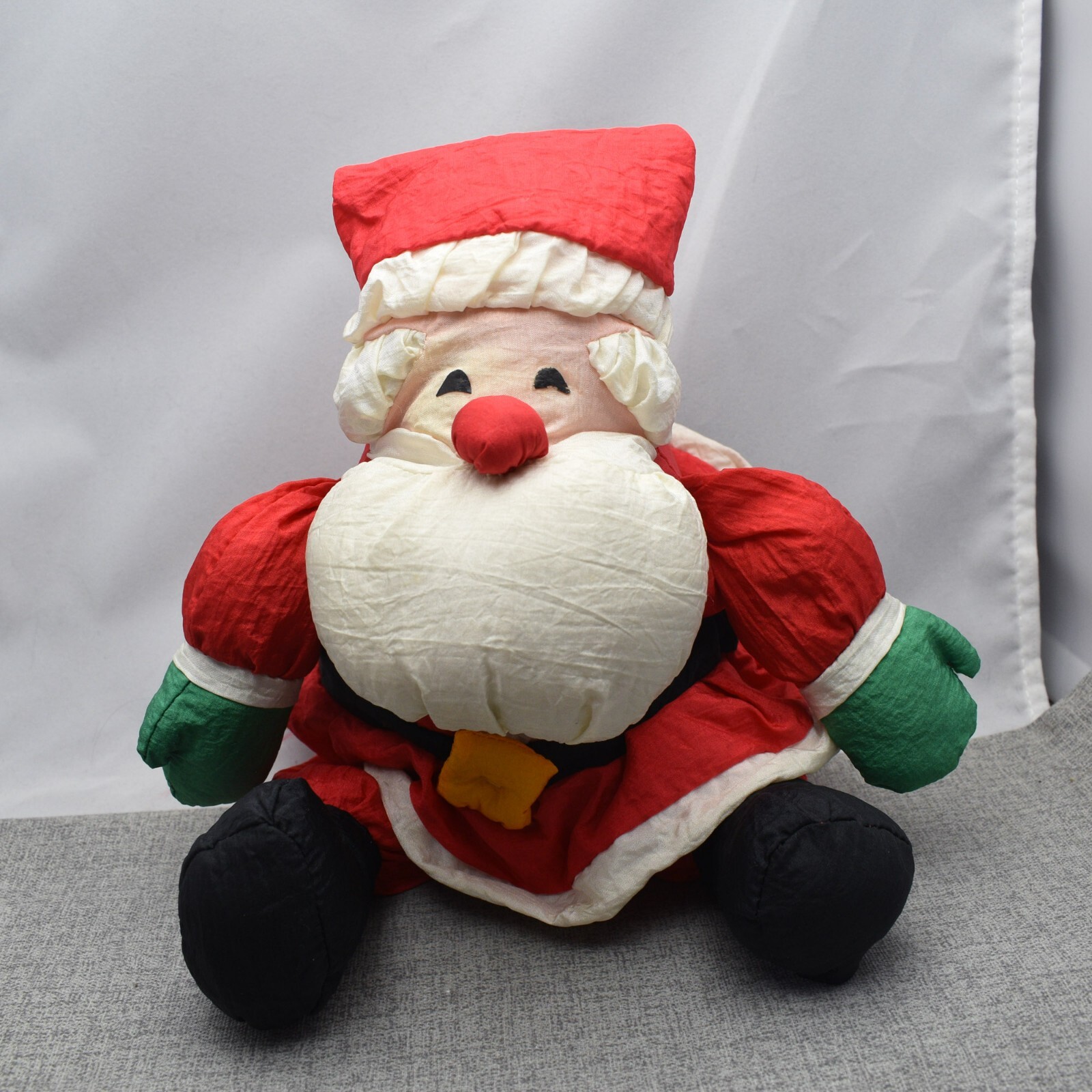 Vintage 90s Hallmark Santa Claus Parachute Nylon Stuffed Plush ...