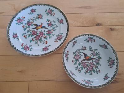 DEVON WARE OLD BOW STOKE ON TRENT DINNER PLATE & 7 3/4" SOUP PASTA BOWL ...