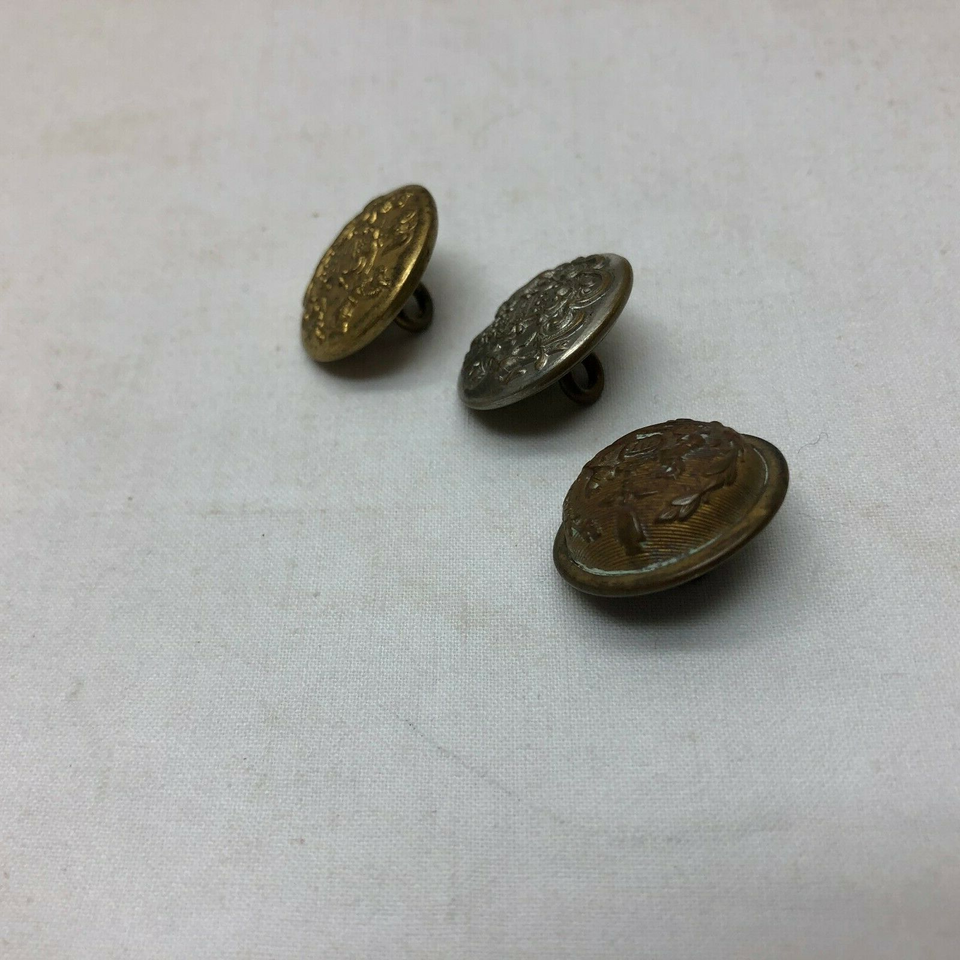 3 Vintage Metal Buttons Horstman Philadelphia and Waterbury Button | eBay