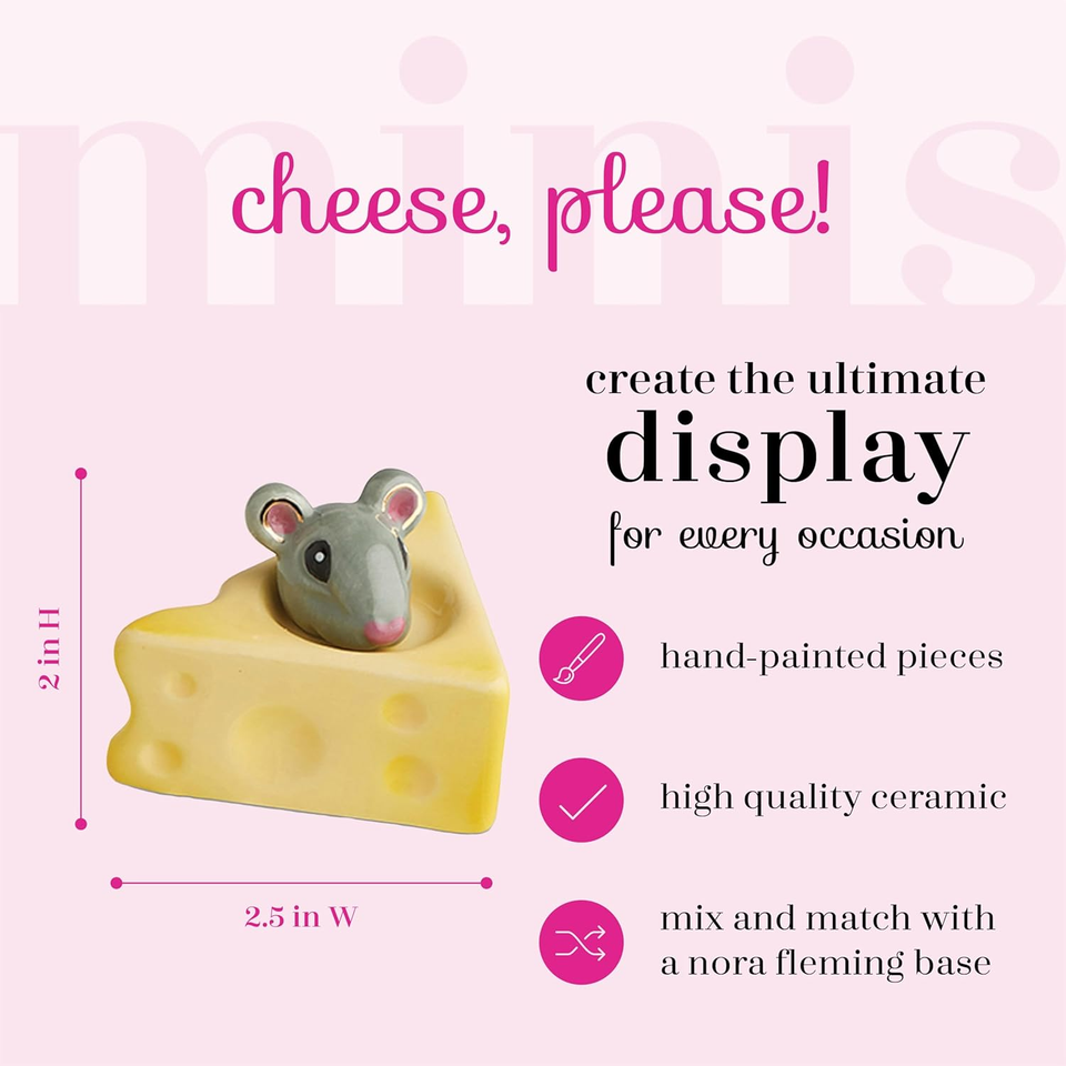 Nora Fleming Hand-Painted Mini: Cheese, Please (Mouse and Cheese) A223 ...