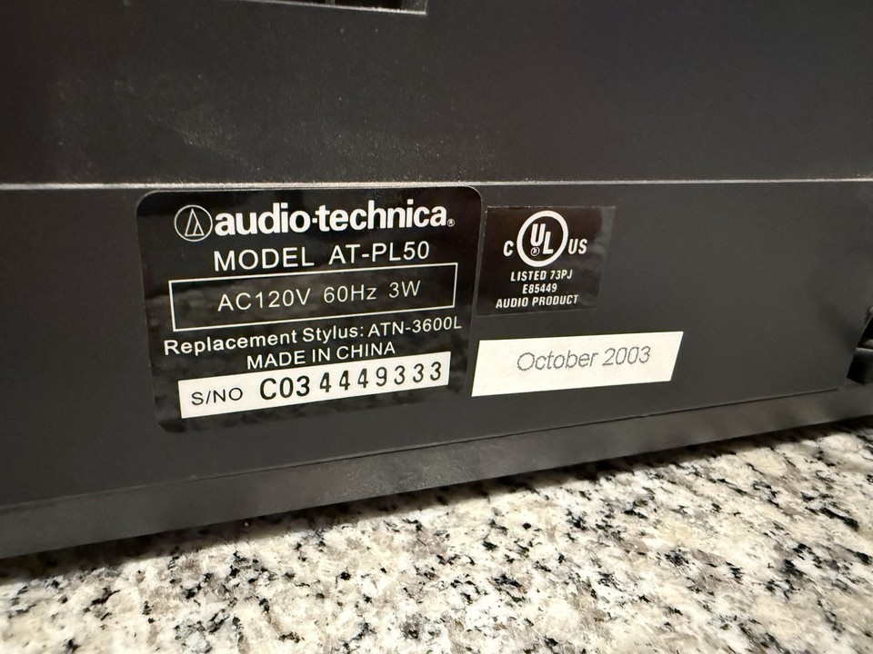 Audio-Technica AT-PL50 Fully Automatic Black Belt-Drive Turntable ...