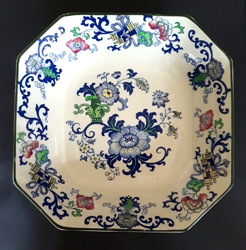 Antique Royal Doulton Octagonal Serving / Fruit Bowl in the Nankin ...