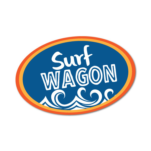 Surf Wagon Sticker Decal Surfboard Vintage Skate Surf #6700EN | eBay