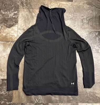Under Armour Heat Gear Pullover Sz Large Gray fitted thumbhole cowl ...