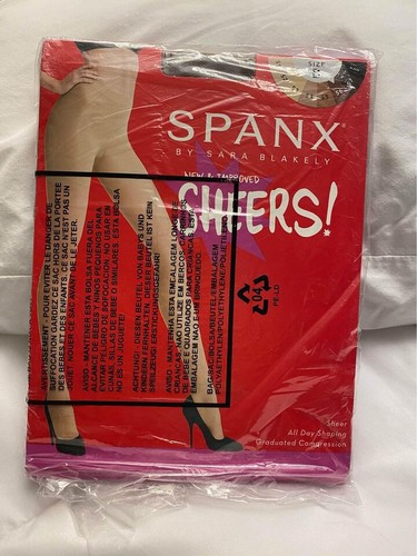 New Spanx Sheers Shaping Pantyhose Brown Built-in Tummy Shaper S6 Sz B ...