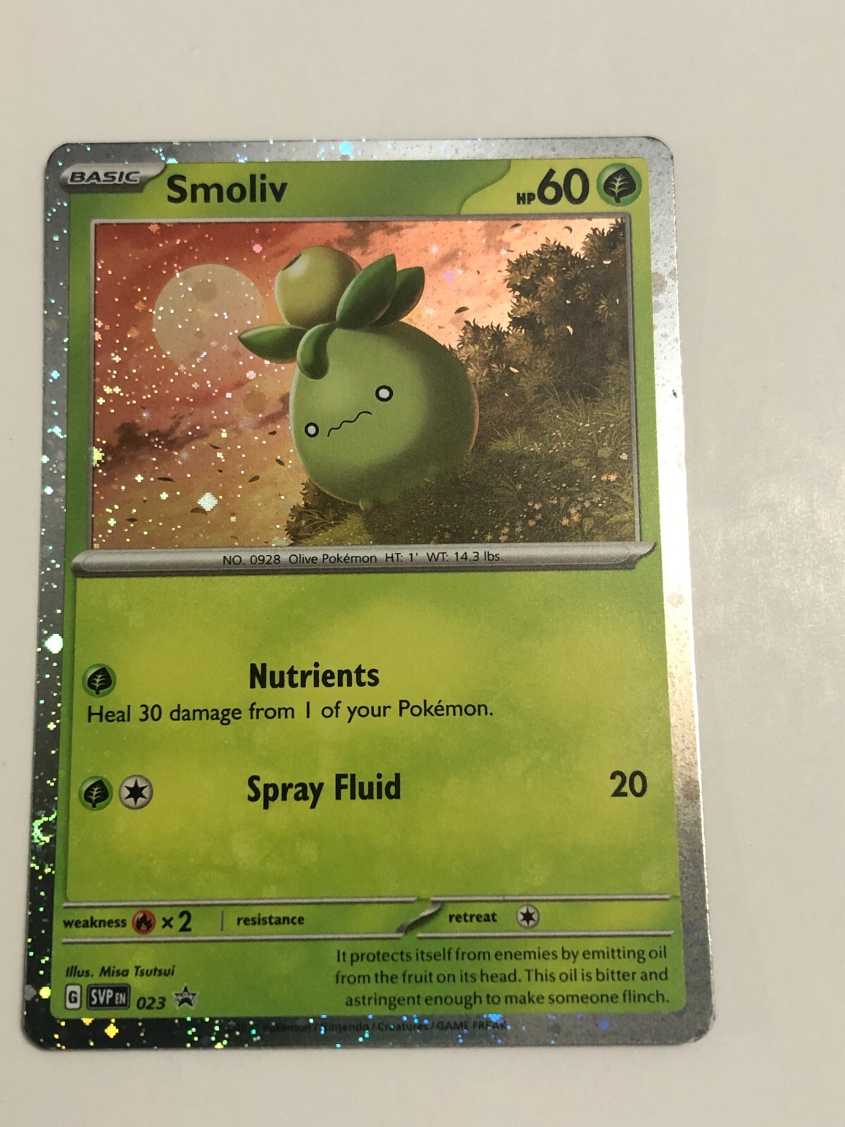 Pokemon Card SVP Promo Cosmo's Holographic Smoliv 023 Near Mint | eBay