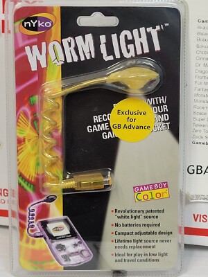 Nyko Worm Light Yellow (2000) Brand New Nintendo Game Boy Color & GB ...