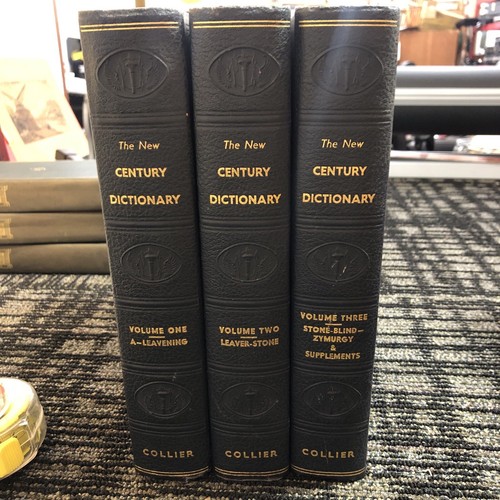 The New Century Dictionary, 1934, 3-volume Set, P. F Collier. & Son ...