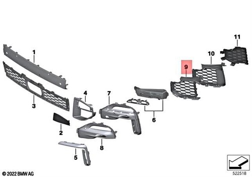 Genuine BMW X5 M G05 X5 M50dX SAV Grille Side Open Right 51118070174 | eBay