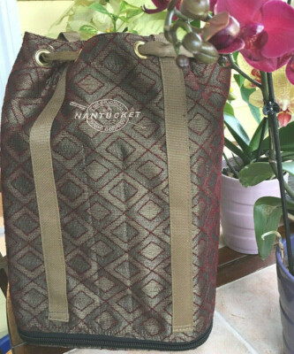 Nantucket Bagg,Nantucket Bag,Knitting,Travel,Art,Tools,SILVER & RED ...