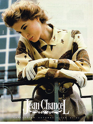 PUBLICITE ADVERTISING 084 1991 JEAN CHANCEL pret à porter mode automne ...