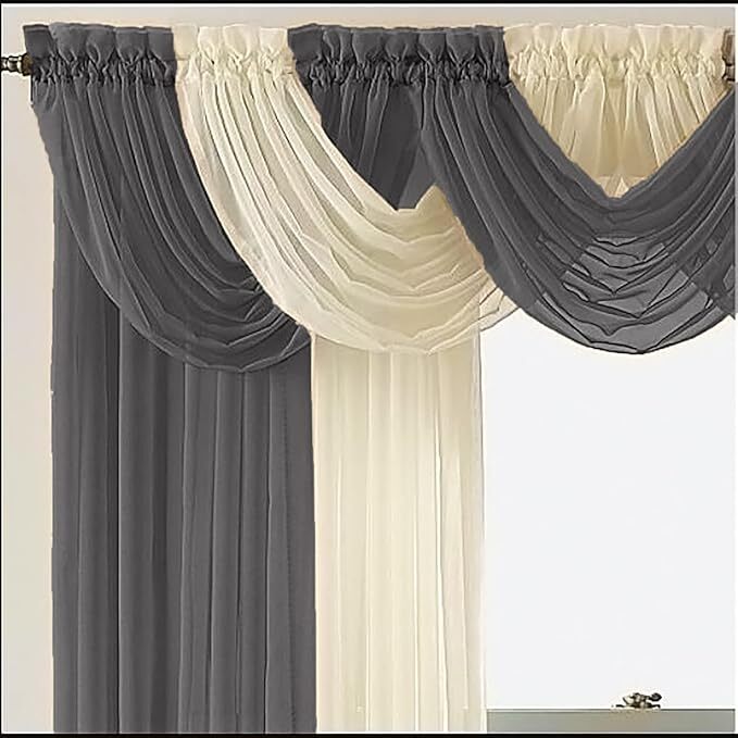 1 piece of high quality voile swag- design your window up yourself ...