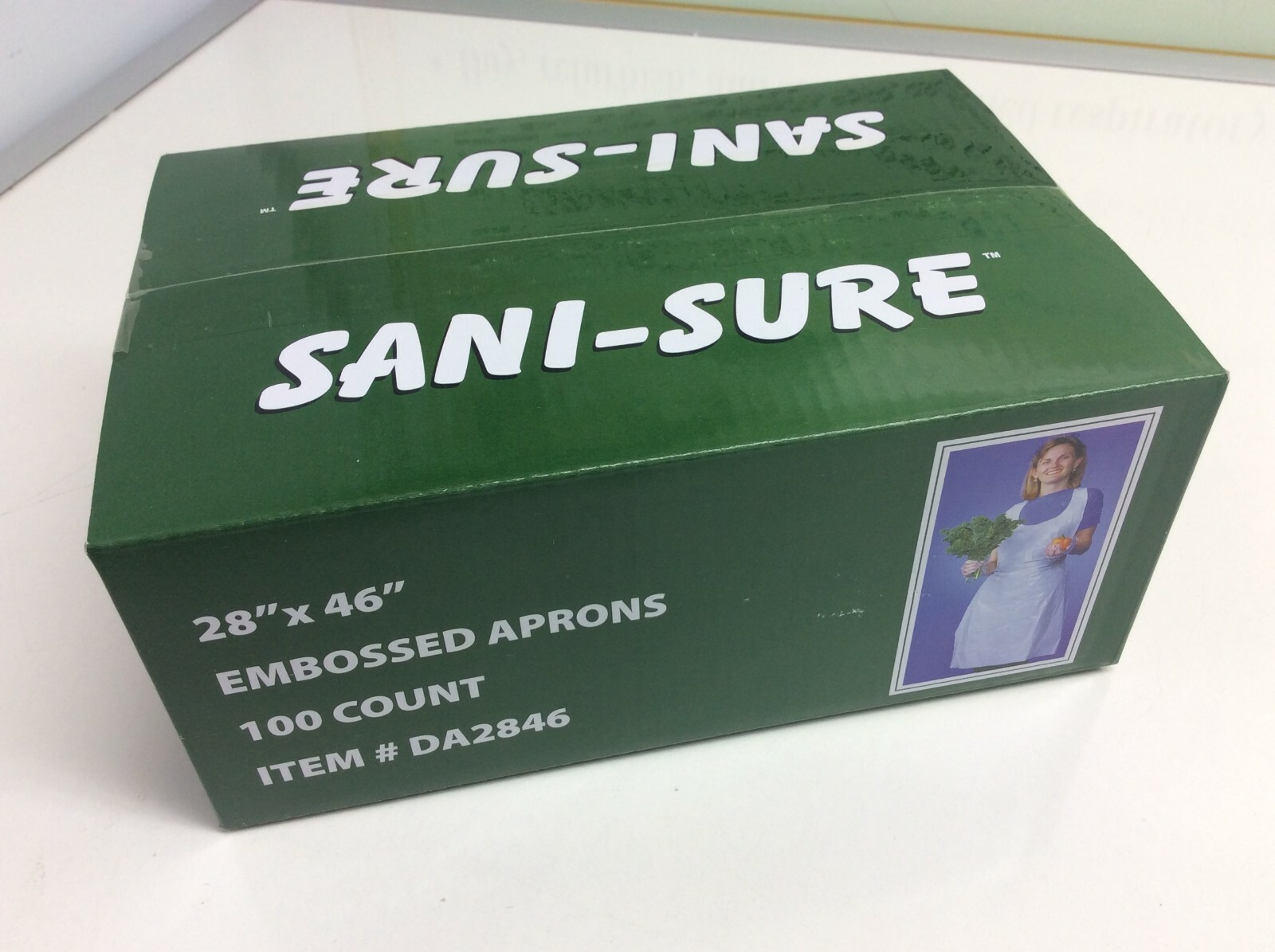 New Case of 100 Sani-Sure Disposable Kitchen Embossed Plastic Aprons ...