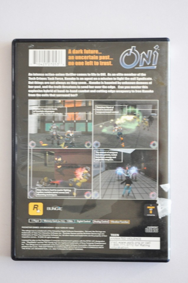 PS2 Game - Oni (Sony PlayStation 2 2001 Rockstar Games Bungie complete ...