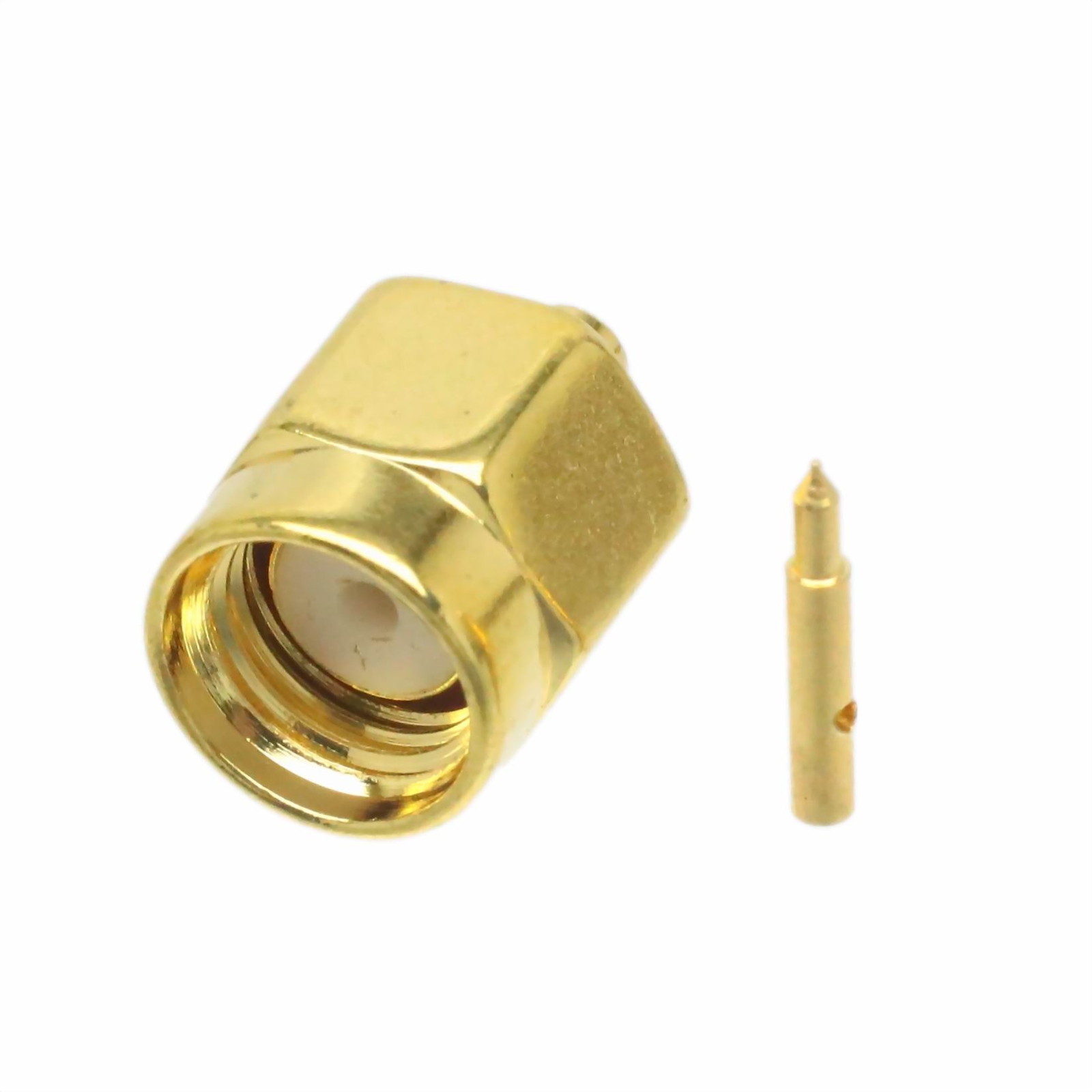 RF coaxial connector SMA male plug solder RG047 0.047" Semi-rigid cable | eBay