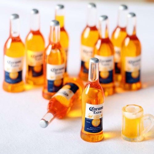 100 Pcs Dollhouse Miniature 1:6 Scale Corona Beer Bottles Drink ...