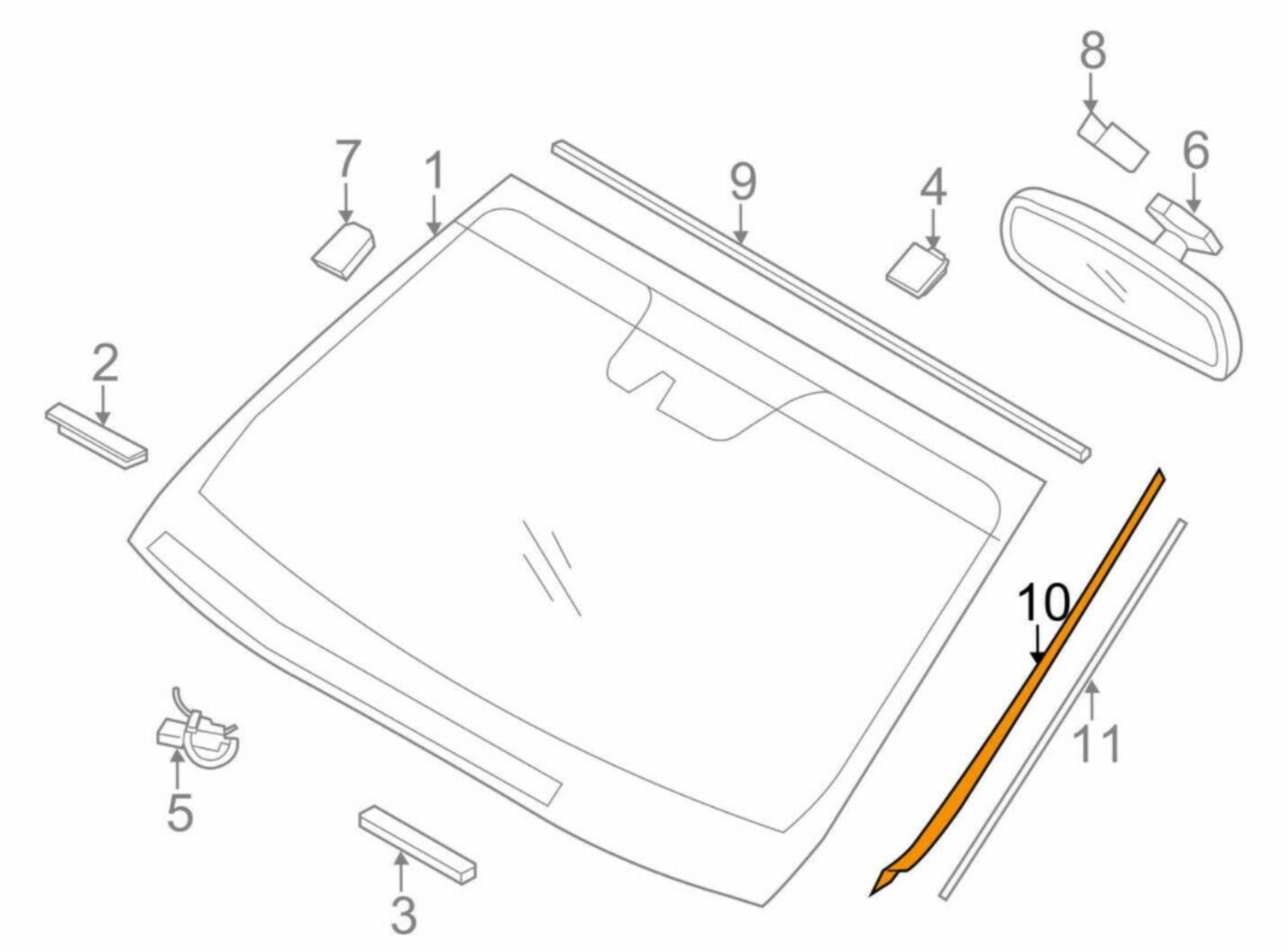 OEM 86130-S1000 GARNISH ASSY Left LH Ups/Ems for Hyundai Santa Fe 2019 ...
