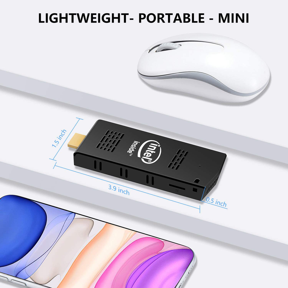PC Stick Mini Computer Stick with Intel Atom Z8350 & Windows 10 Pro 4GB ...