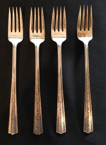 Wallace AI Sectional 7-3/4" Dinner/Appetizer Forks Set of 4 Silverplate ...