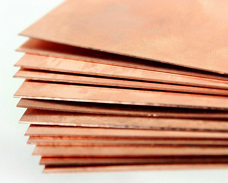 Copper Sheet Plate Guillotine Cut Metal Copper Sheet Select Thick 0.2mm ...