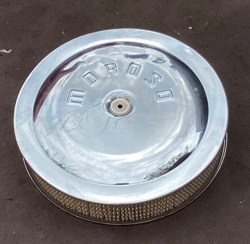 Moroso chrome Air Cleaner Vintage drag race car sbc bbc sbf bbf Chevy ...