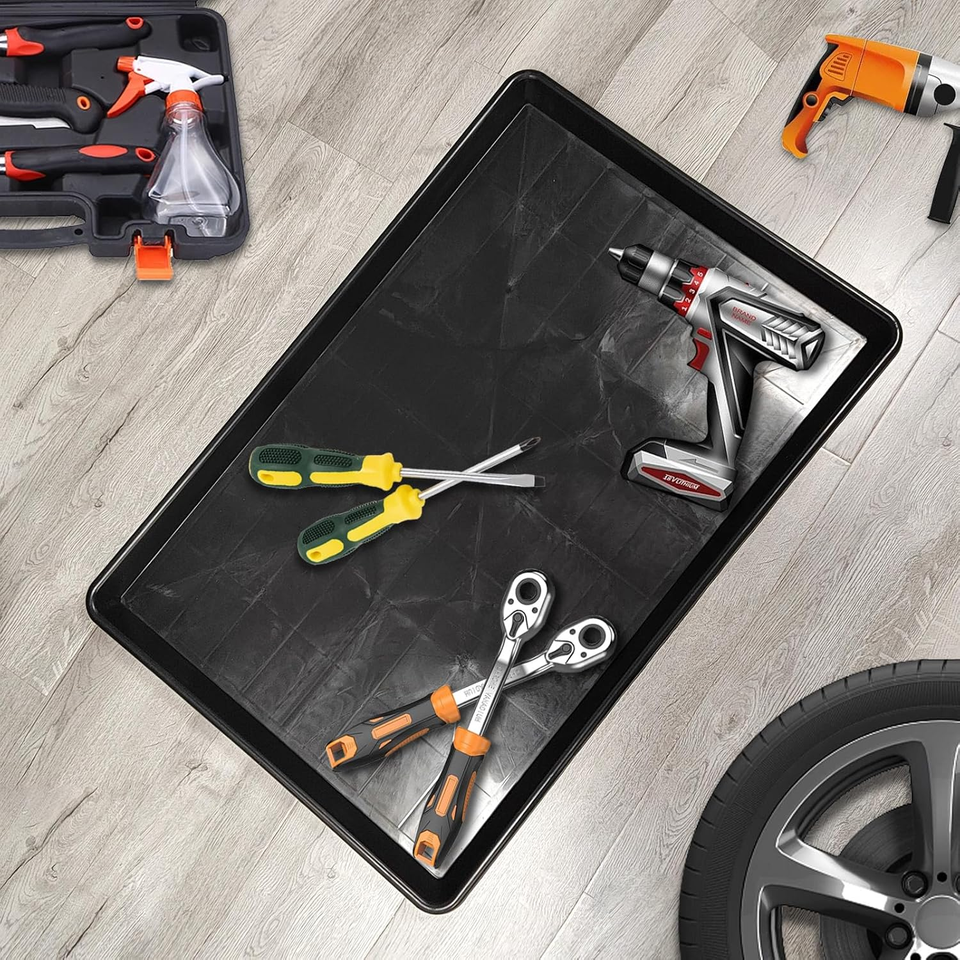 6Pcs Extra Large Auto Oil Drip Pan- 35.4 X 24 X1.6 Inches Oil Drip Tray ...