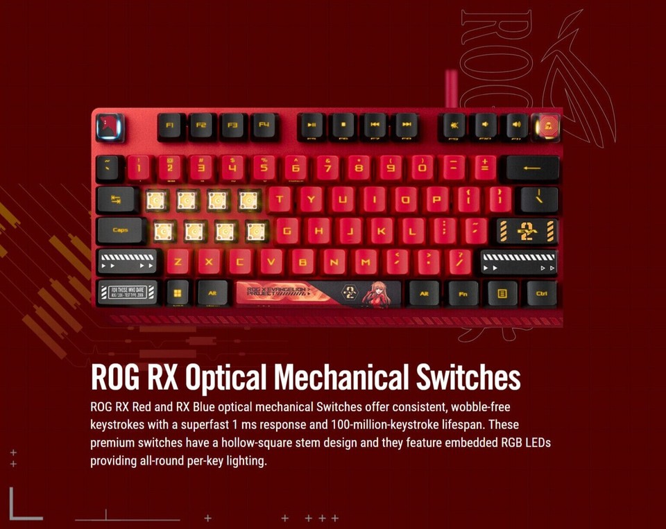 ASUS ROG Strix Scope RX EVA-02 Edition Optical Mechanical Gaming ...