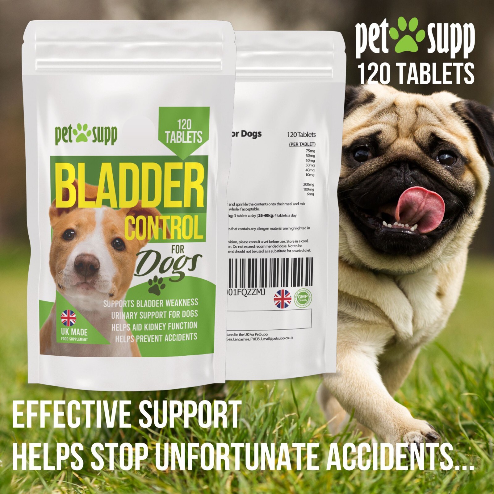 Bladder Care For Dogs Aids Kidney Function UTI Cystitis 120 Tablets | eBay