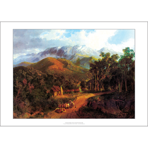 Nicholas Chevalier Art Print - Buffalo Ranges 1864 Reproduction - 3 ...