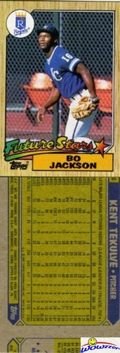 1987 Topps Bo Jackson Wrong Back ERROR Card! Vintage over 20 Years Old ...