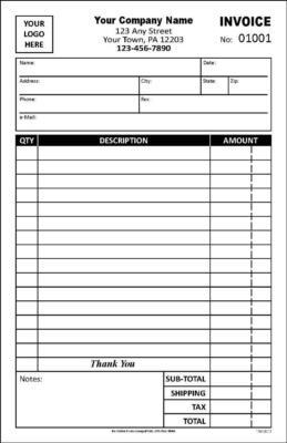Custom 2 Part Forms /Invoice/Sales Receipt/Estimate/Quote/Proposal ...