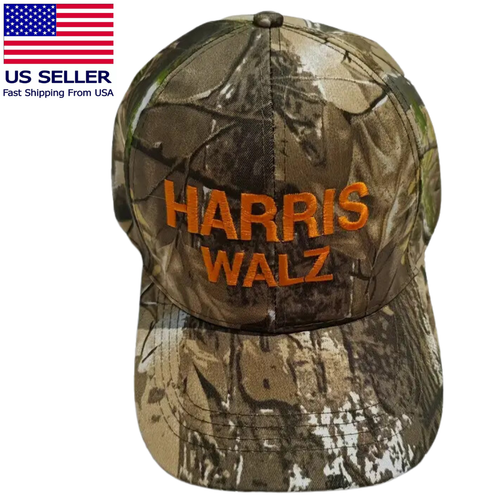HARRIS WALZ CAMO HAT 2024 Embroidered ELECTION - Kamala Harris Tim Walz ...