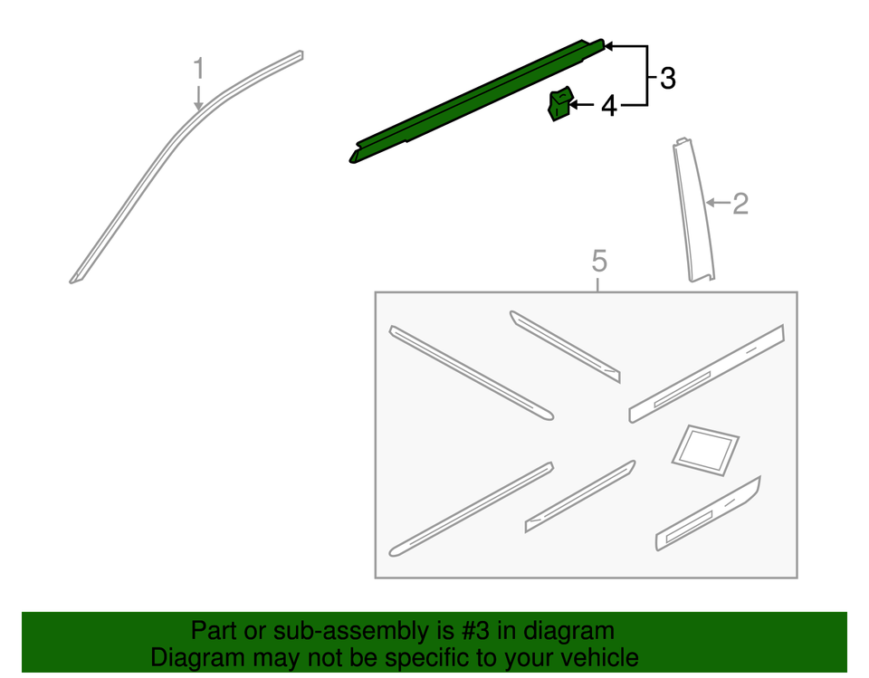 Genuine 2013-2017 Honda Accord - Molding Assembly L Front Door 72450 ...