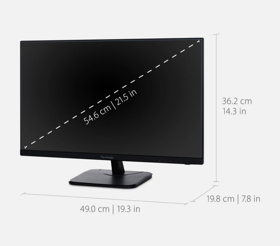 ViewSonic VA2256-MHD 22in IPS 1080p Monitor HDMI DisplayPort VGA 75Hz ...