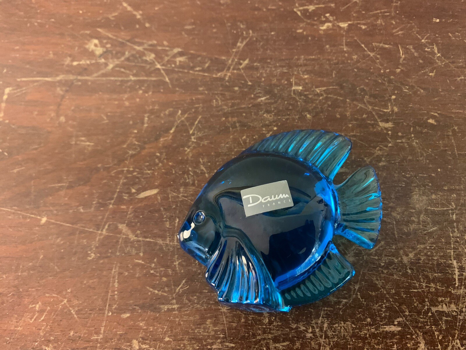 Fish Blue Crystal Daum | eBay
