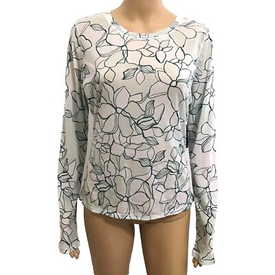 Joy Lab Top Sz Large Womens Long Sleeve Stretch Activewear Slim Fit | eBay