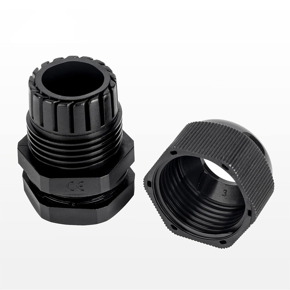 NPT1/4 NPT1/2 NPT3/8 NPT3/4 Cable Gland Black Nylon Waterproof Wire ...