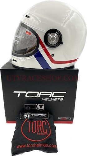 TORC T1 Retro Full-face Helmet White Allegiance Size XL - T102ALL25 | eBay