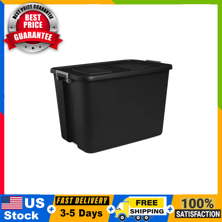32-Gallon Plastic Storage Containers Box Stackable Tote Bin Lid ...