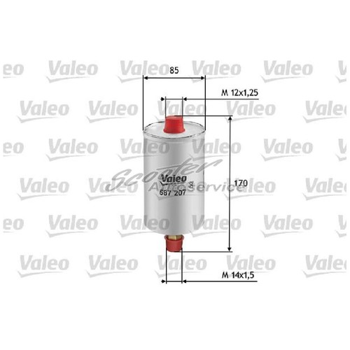 1x Valeo Kraftstofffilter für VW Jetta 2 165 Scirocco 53B | 606162 ...