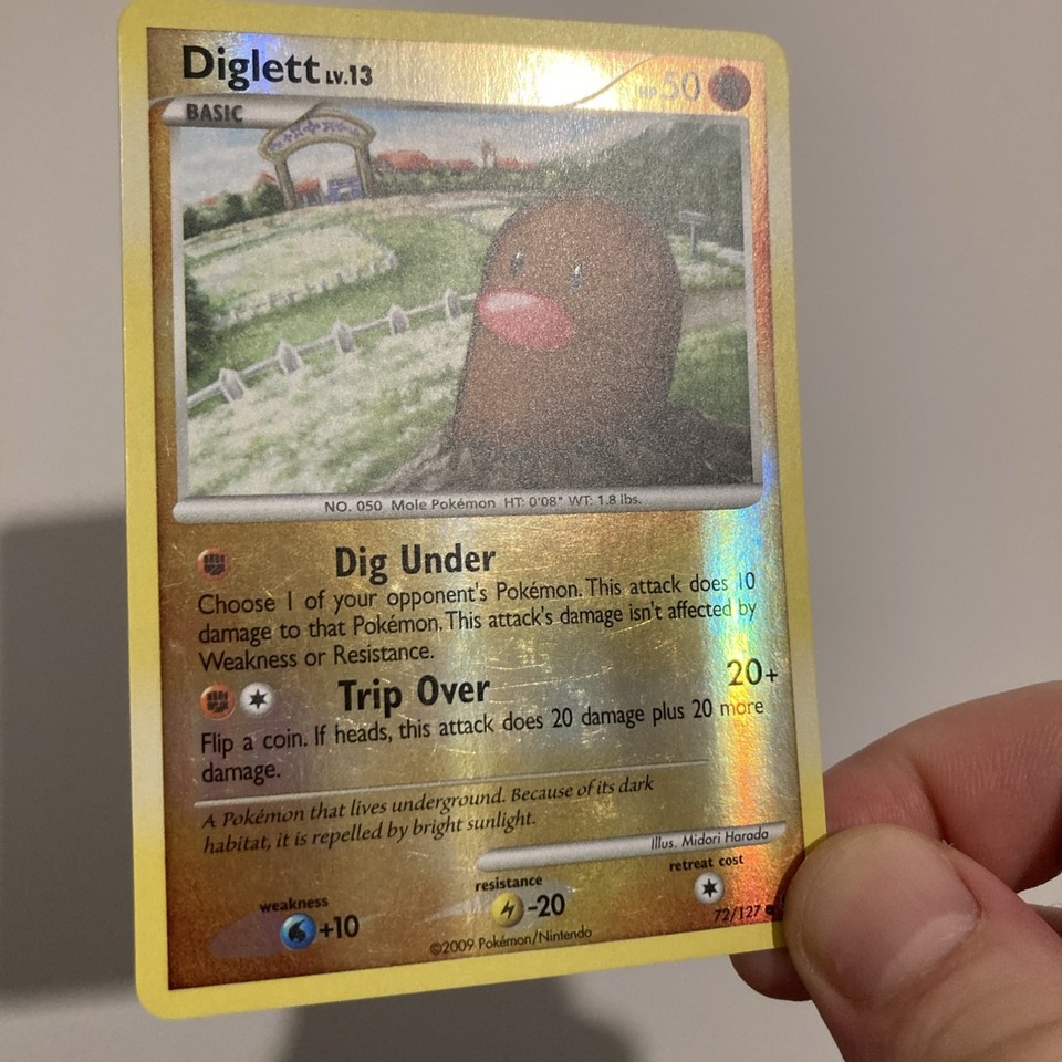 Pokemon Diglett 72/127 Platinum Reverse Holo | eBay UK
