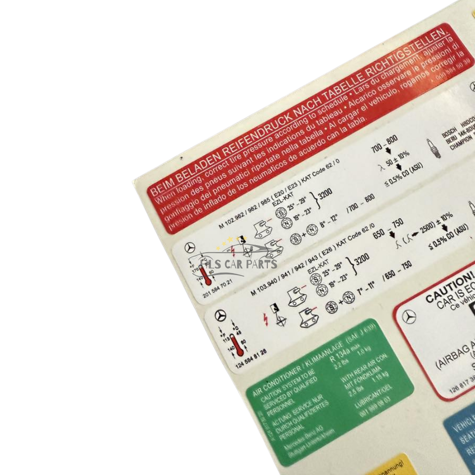 Decal Set Stickers For Mercedes-Benz W124 E Class All Models Best ...