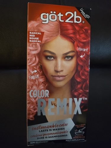 2 Got2b Color Remix, Customizable Semi-Perm Hair Color 092 Radical Red ...