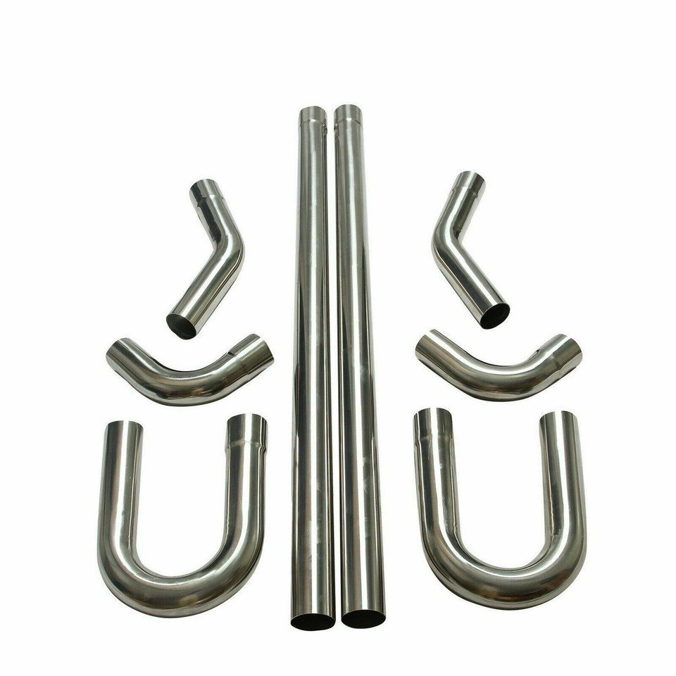 2.5" OD Stainless Steel Straight Bend DIY Custom Mandrel Exhaust Pipe ...