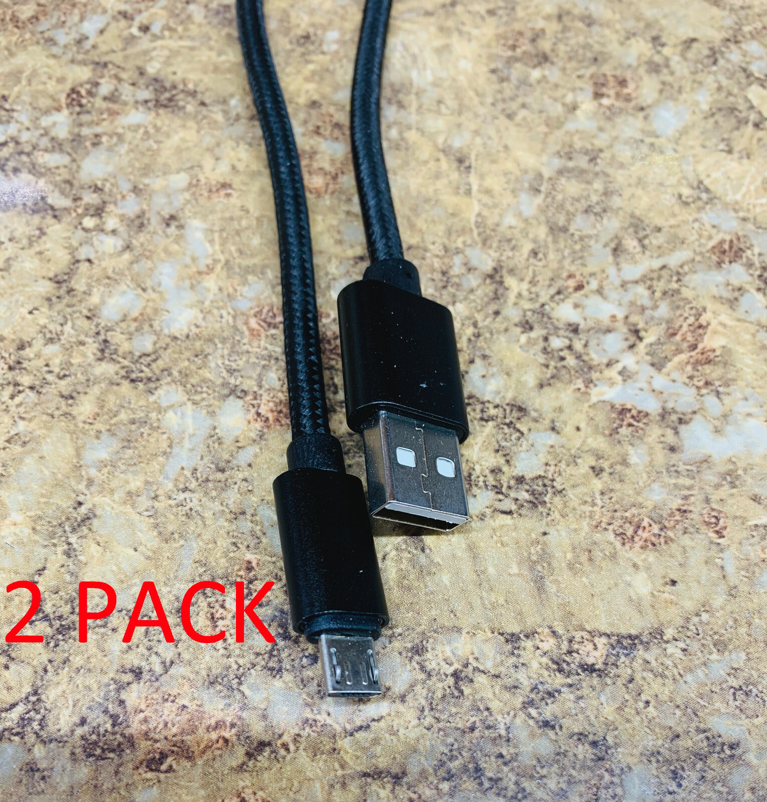 2 Pack PlayStation 4 Controller USB Charge Cable KMD New (PS4 Charger ...