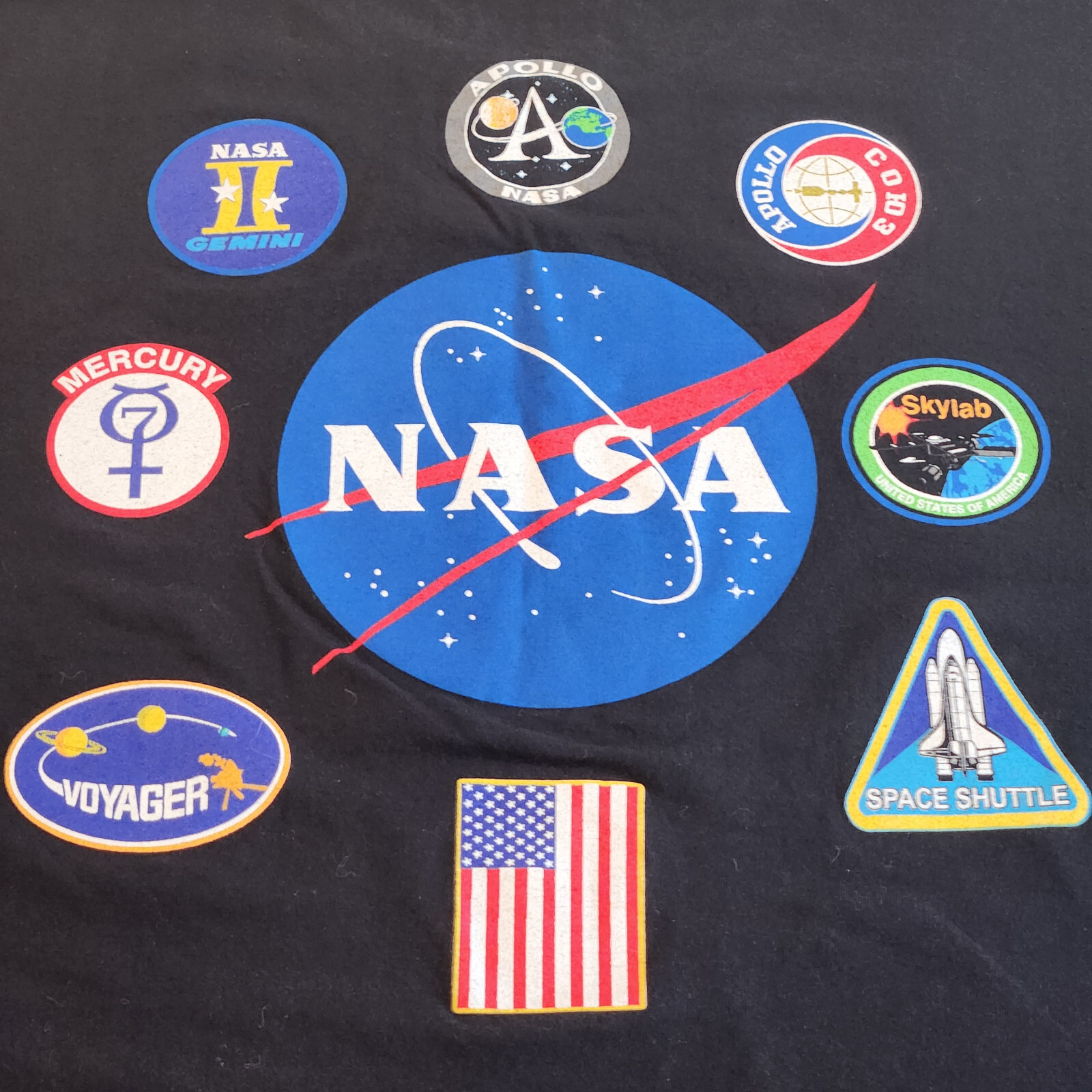 NASA Meatball Logo 7 Historic Space Programs Men's XL… - Gem