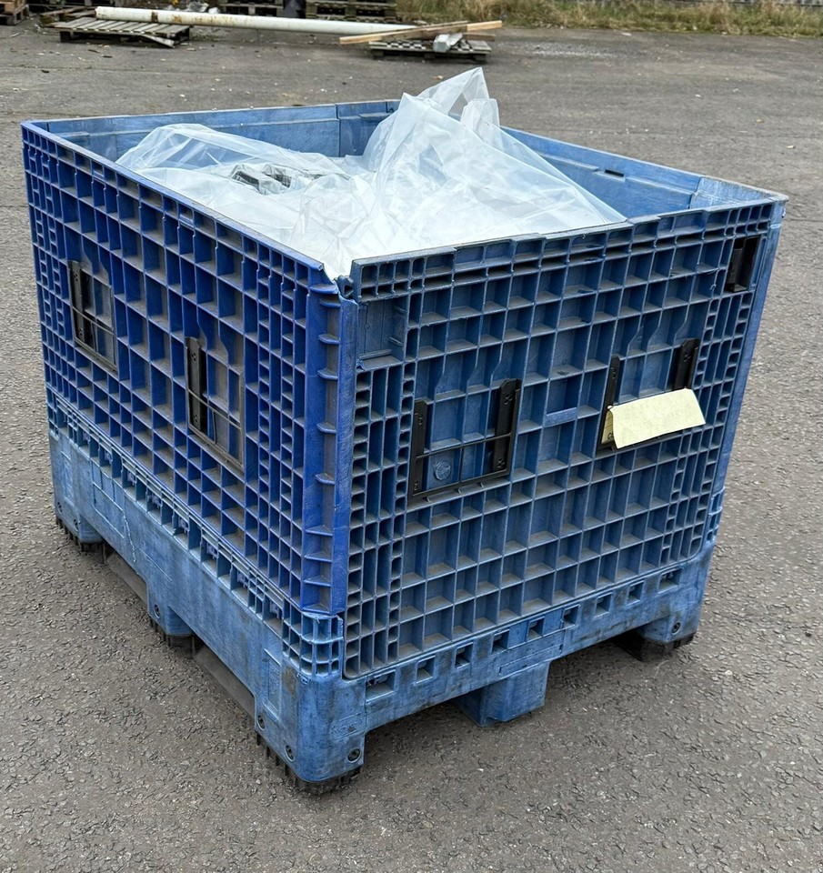 1x PLASTIC STORAGE FOLDING PALLET BOX CONTAINER MAGNUM FLC USED *FREE ...